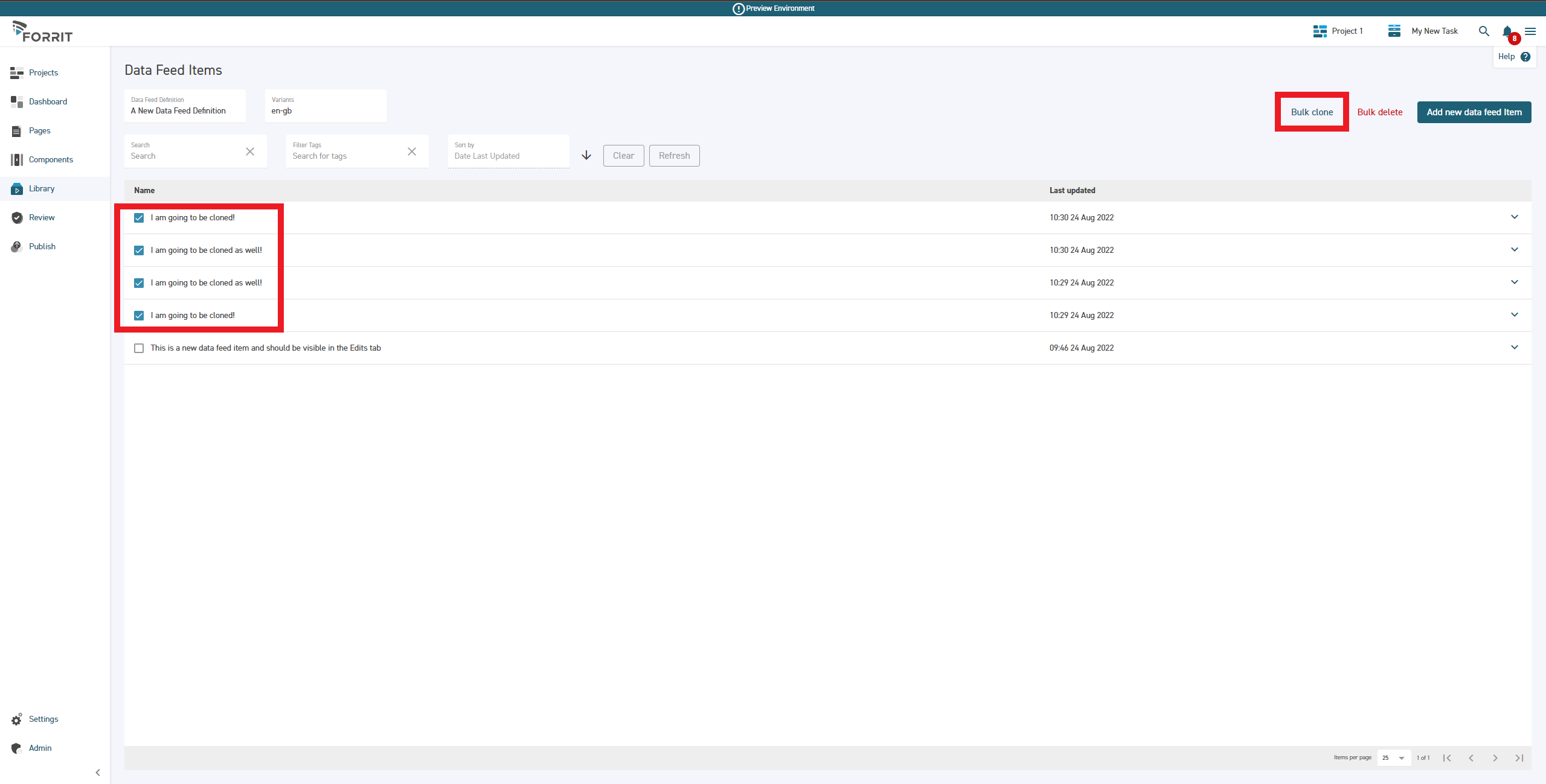 Bulk cloning Data Feed Items v3.1 Bulk cloning Data Feed Items v3.1